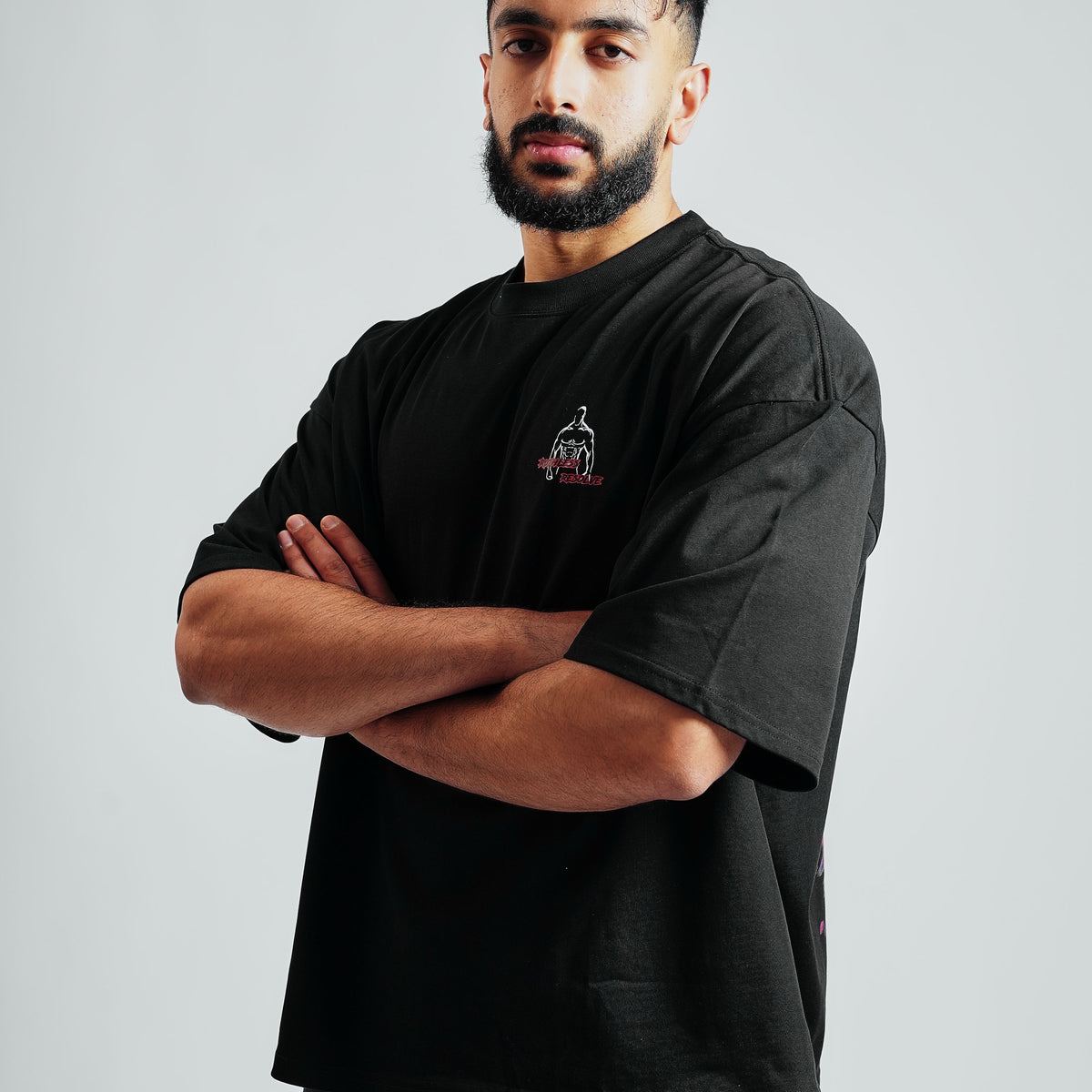 Oversized Kaizen Tee Black – Ruthless Resolve